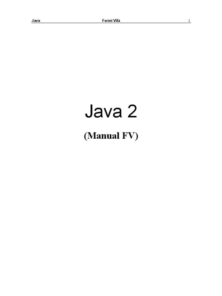 Manual de Java 2 | PDF