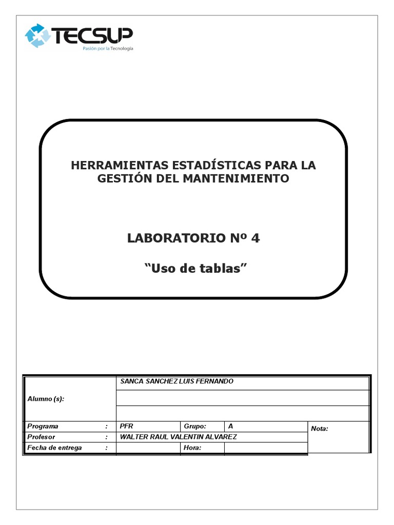 Uso de Excel en Mantenimiento | PDF | Hoja de cálculo | Microsoft Excel