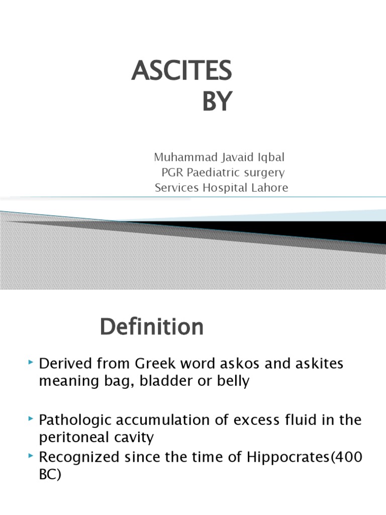 A Comprehensive Review of Ascites: Causes, Pathophysiology, Clinical ...
