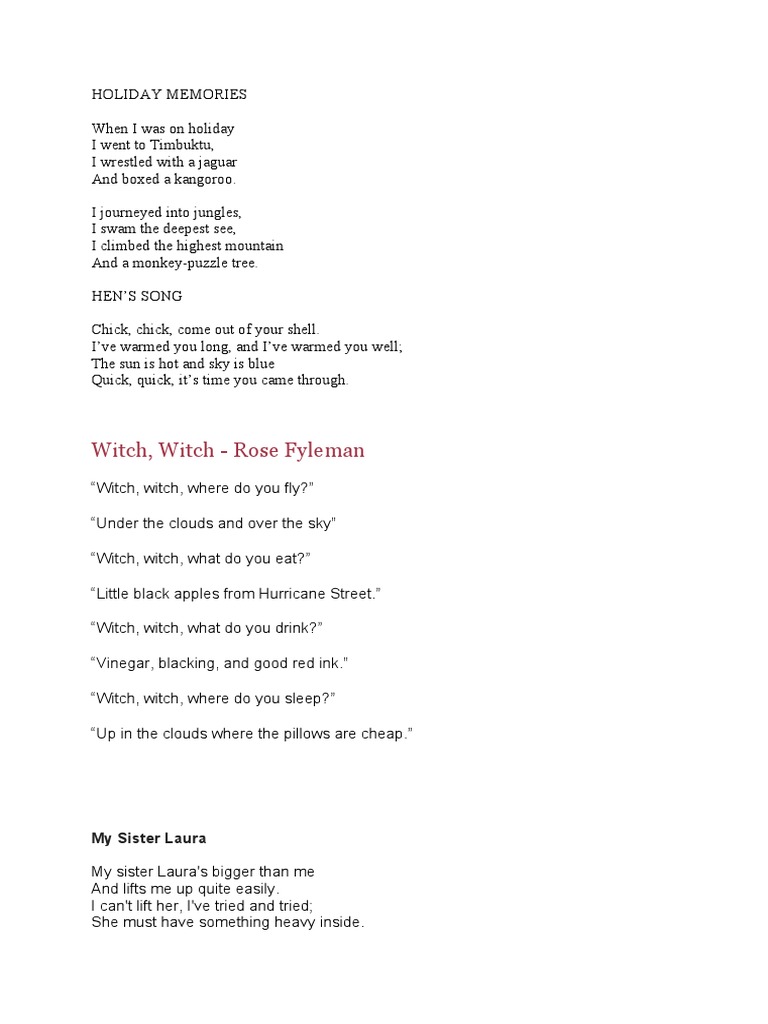 Rose Fyleman's Whimsical Poems | PDF | Poetry | General Fiction
