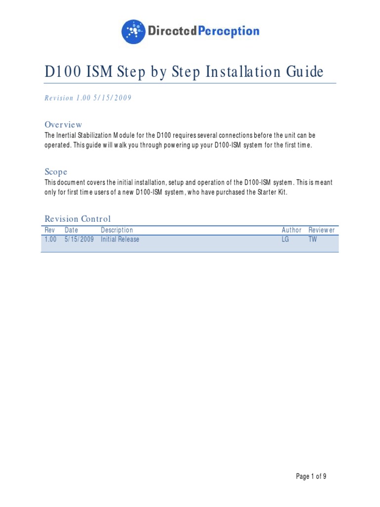 Step-by-Step Guide to Setting Up and Configuring the D100 Inertial ...