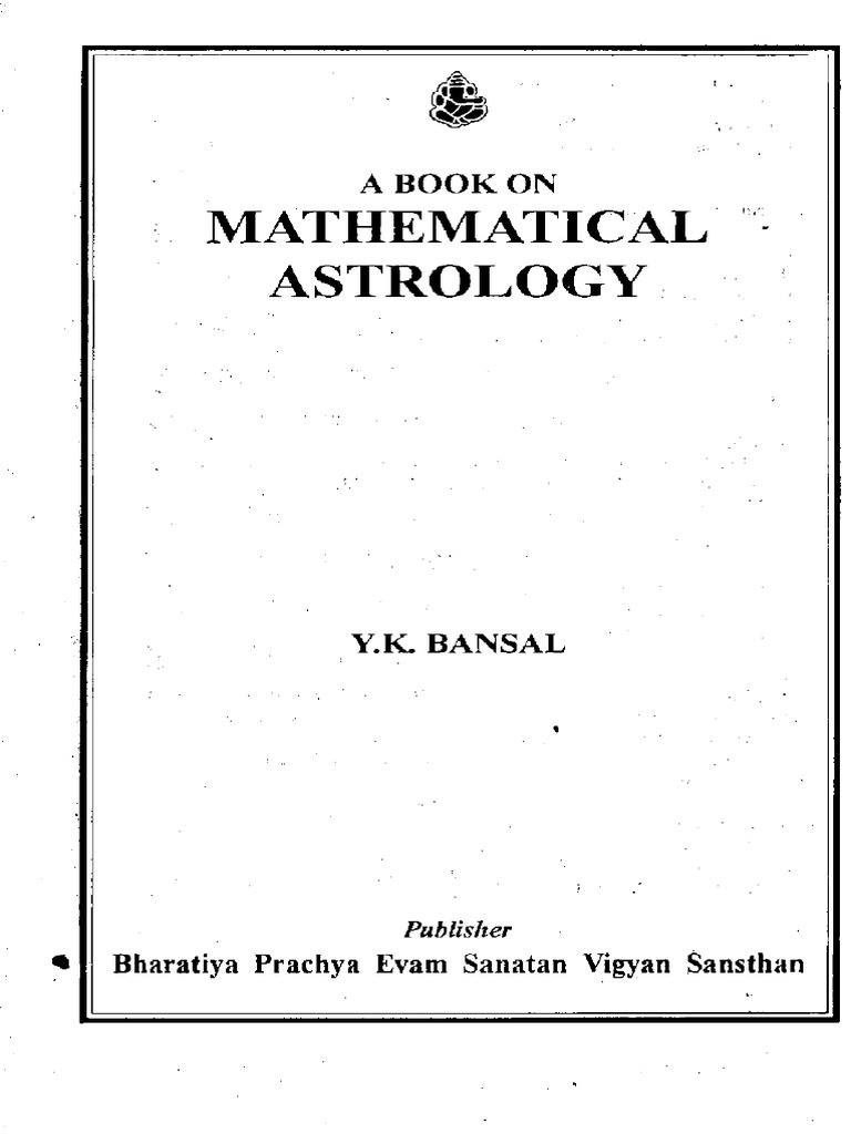 Mathematical Astrology Explained | PDF | Equator | Longitude