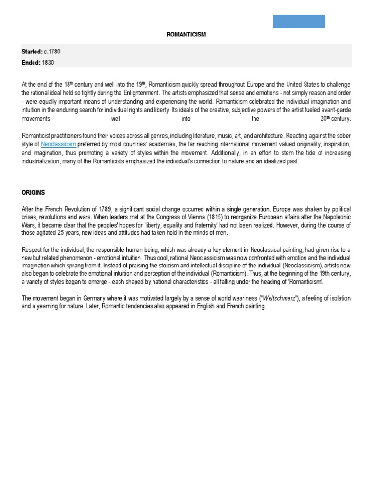 Romanticism | PDF | Romanticism | Francisco Goya