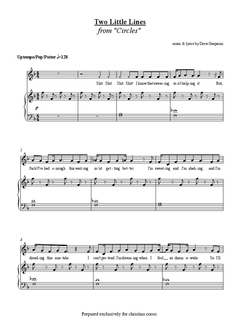 Two Little Lines | PDF | Musical Notation | Musical Compositions