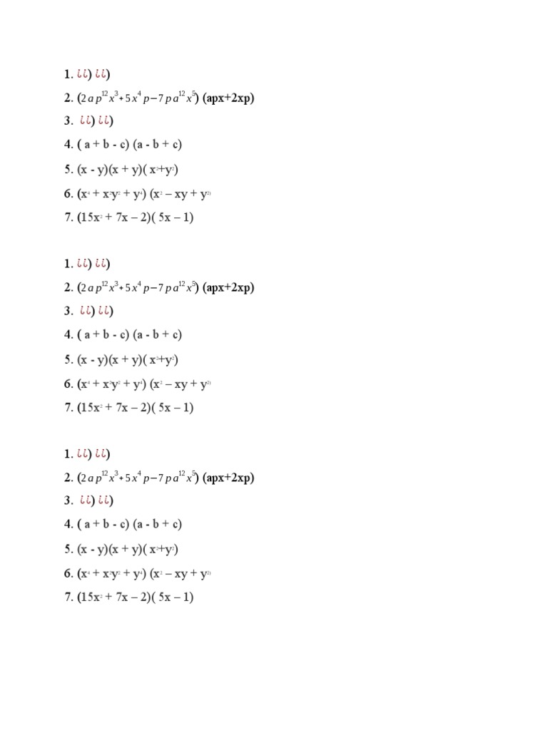 1.) ) 2. (Apx+2xp) 3.) ) 4. (5. 6. (7. (1.) ) 2. (Apx+2xp) 3.) ) 4. (5 ...