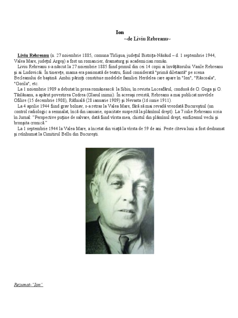De Liviu Rebreanu | PDF