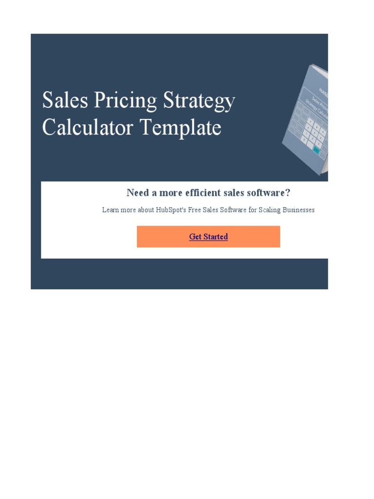 HubSpot Pricing Strategy Calculator | PDF | Pricing | Gross Margin