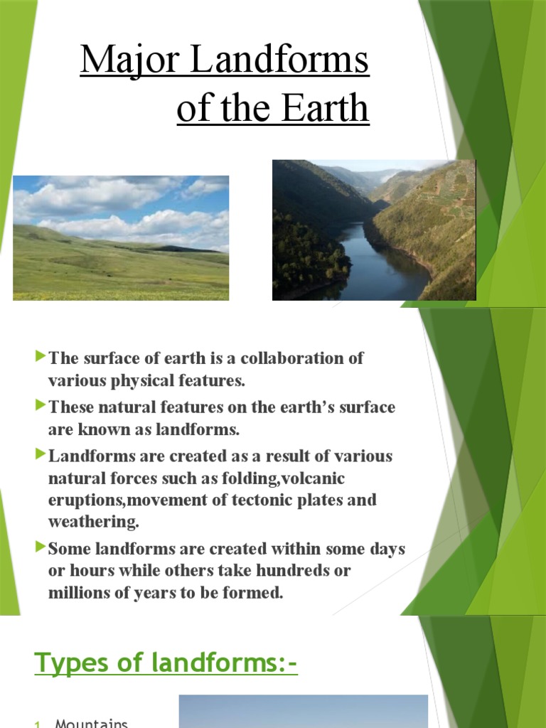 Major Landforms of The Earth | PDF