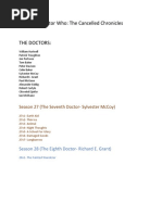 Complete Doctor Who Episode List | PDF | The Doctor (Doctor Who ...