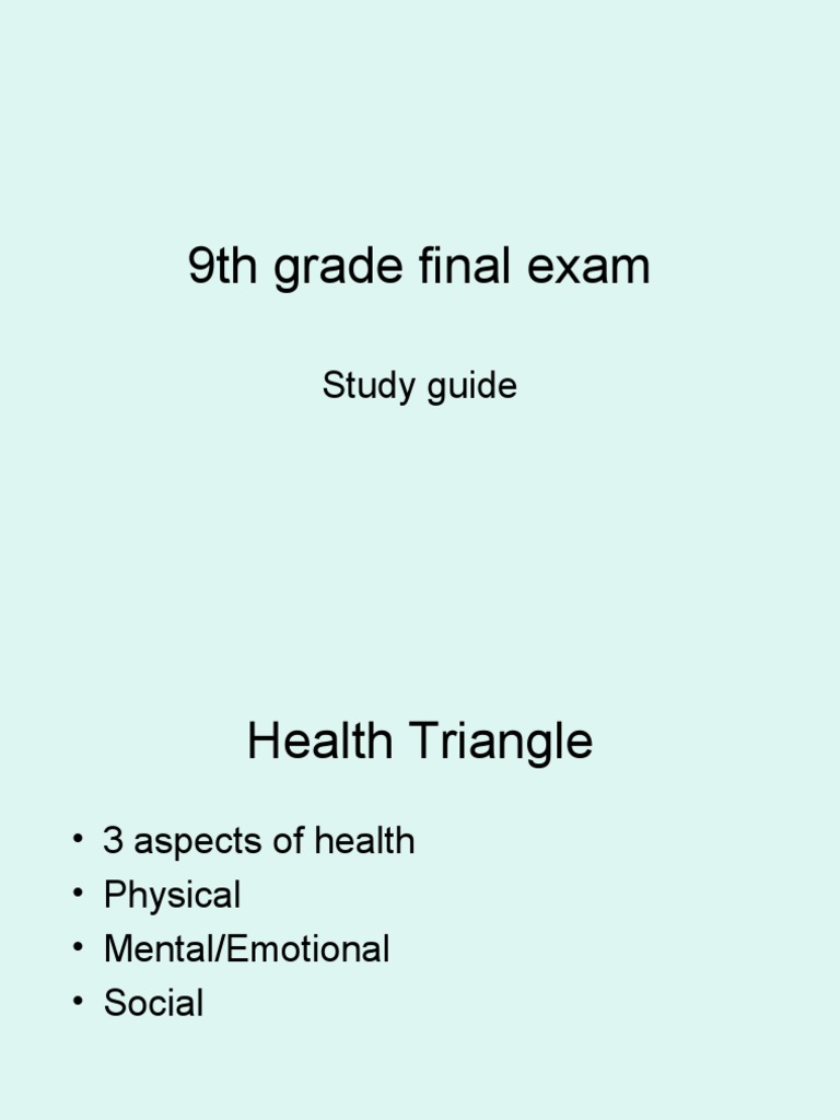9th Grade Final Exam: Study Guide | PDF | Heart | Blood Vessel
