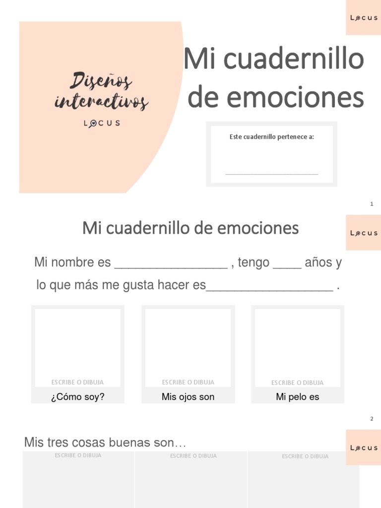 Mi Cuadernillo de Emociones | PDF
