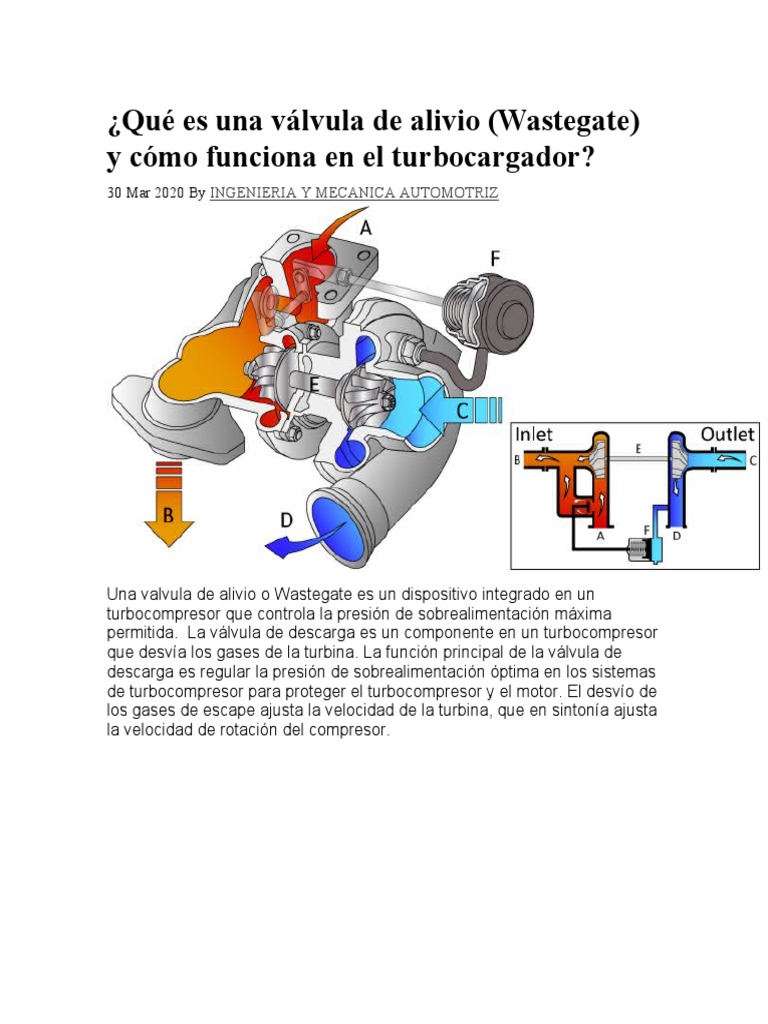 Valvula Wastegate | PDF | Turbocompresor | Turbina