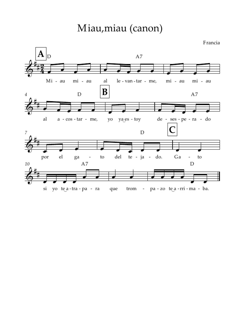 Miau Miau Canon | PDF