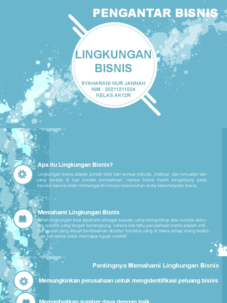 Lingkungan Bisnis - Syaharani Nur Jannah | PDF