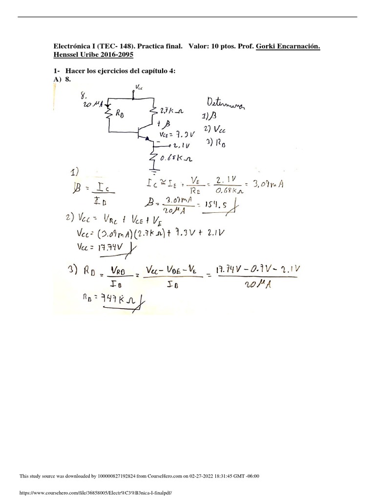 Electr Nica I Final PDF | PDF | Mosfet | Transistor