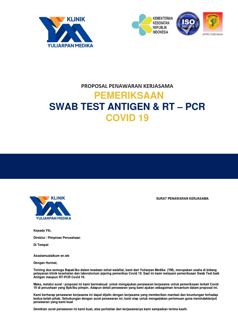 Penawaran Kerjasama Swab Update | PDF