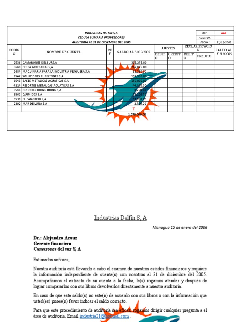 Cedula Sumaria Proveedores | PDF | Auditoría | Industrias de servicio