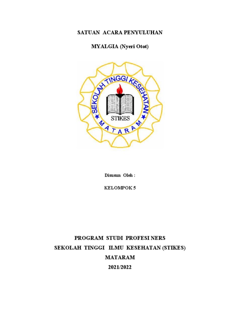 Pengertian, Gejala, Pengobatan, dan Pencegahan Myalgia (Nyeri Otot) | PDF