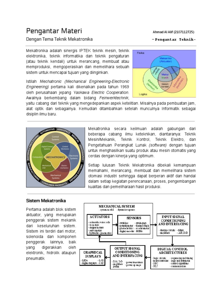 Pengantar Mekatronika | PDF