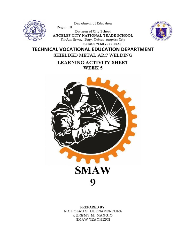 SMAW Learning Activity Sheet | PDF | Welding | Construction
