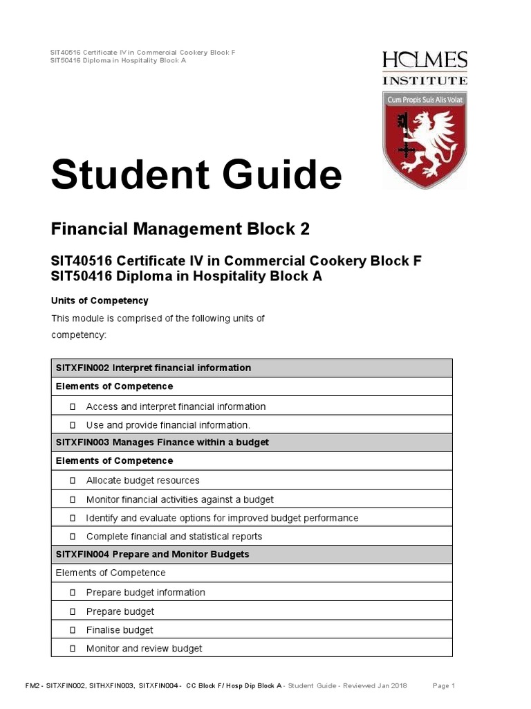 Student Guide: Financial Management Block 2 | PDF | Equity (Finance ...