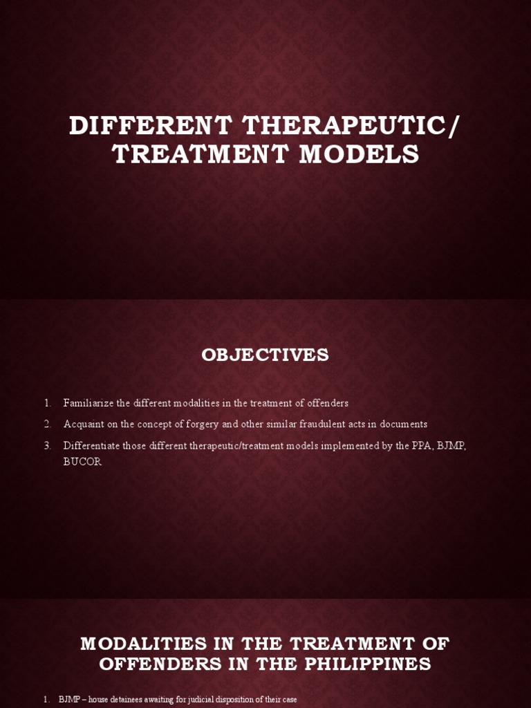 Different Therapeutic Models | PDF | Therapy | Applied Psychology