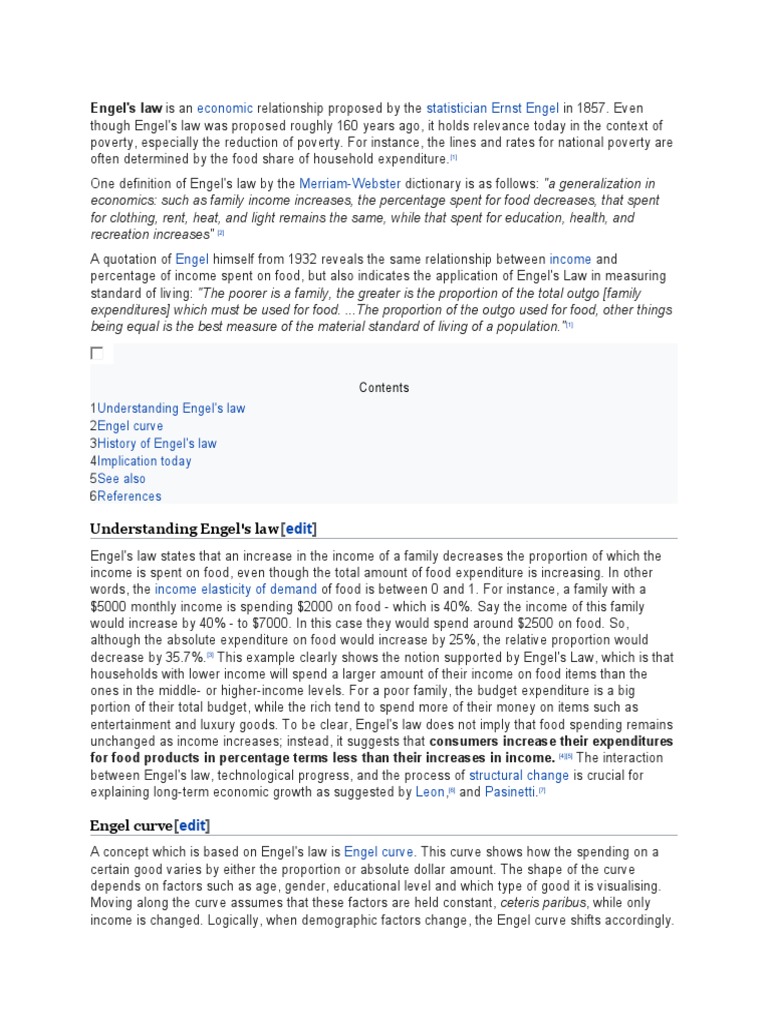 Economic Statistician Ernst Engel: Engel's Law Is An | Download Free ...