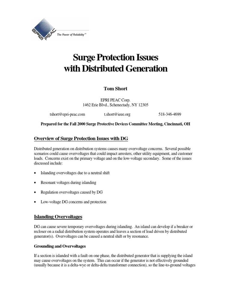 DG Set Surge Protection | PDF | Power Inverter | Electrical Substation