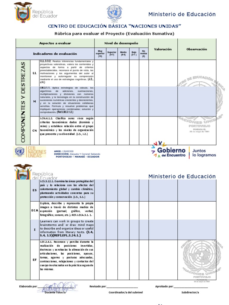 Rúbrica de Evaluación Sumativa en Primaria | PDF | Fonología | Palabra
