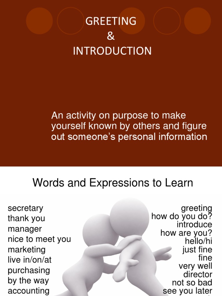 Greeting Introduction (Slide) | PDF
