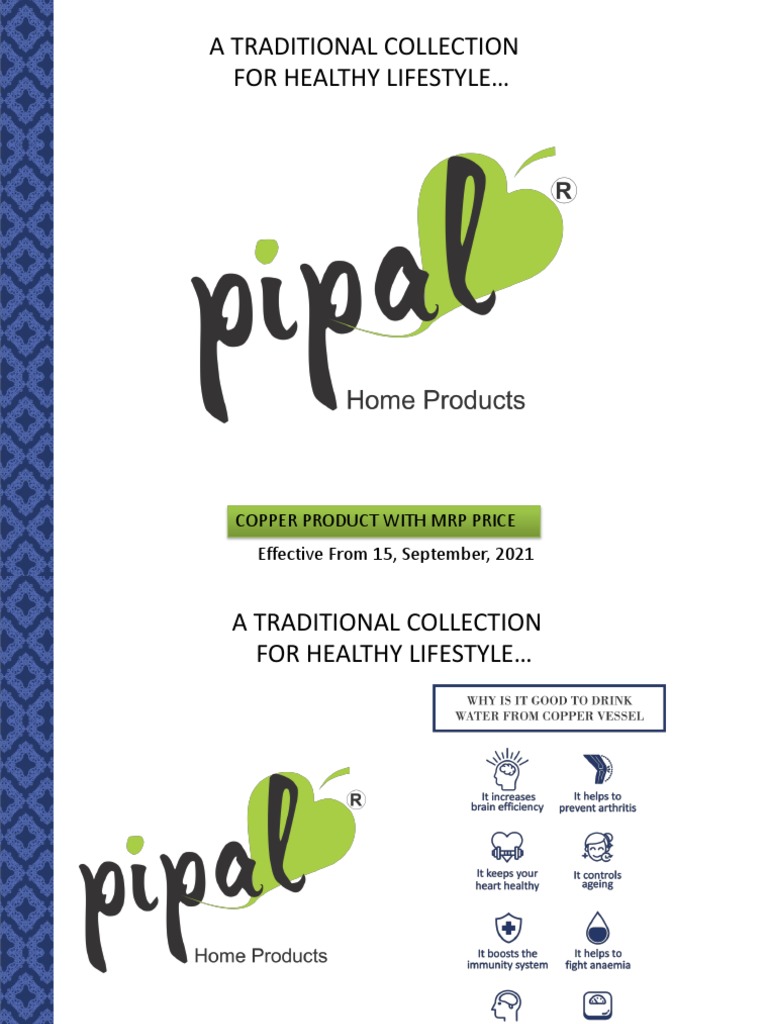 Pipal Copper Water Bottle PPT SEP2021 | PDF | Building Engineering ...