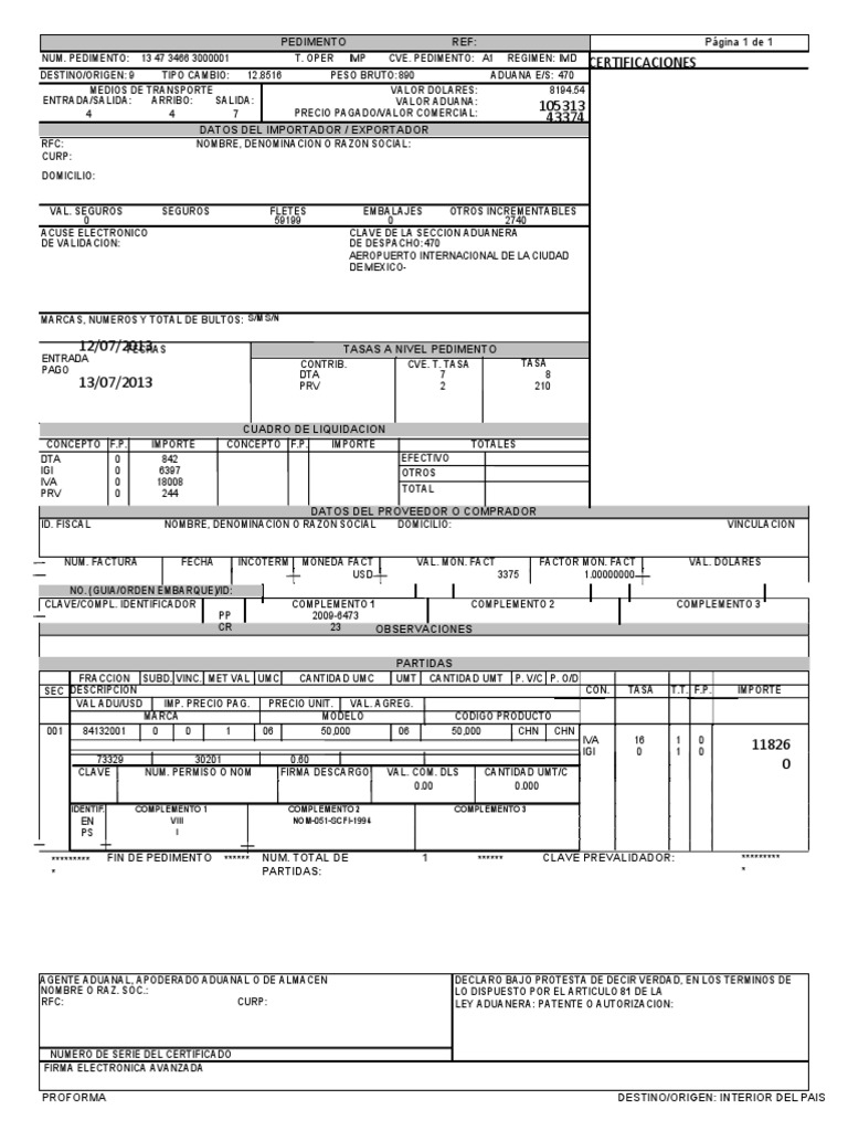 Pedimento | PDF | Relaciones internacionales | Gestión de la cadena de ...
