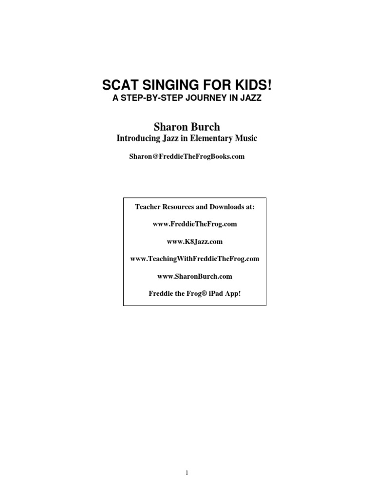 Scat Singing For Kids!: Sharon Burch | PDF | Jazz | Performing Arts