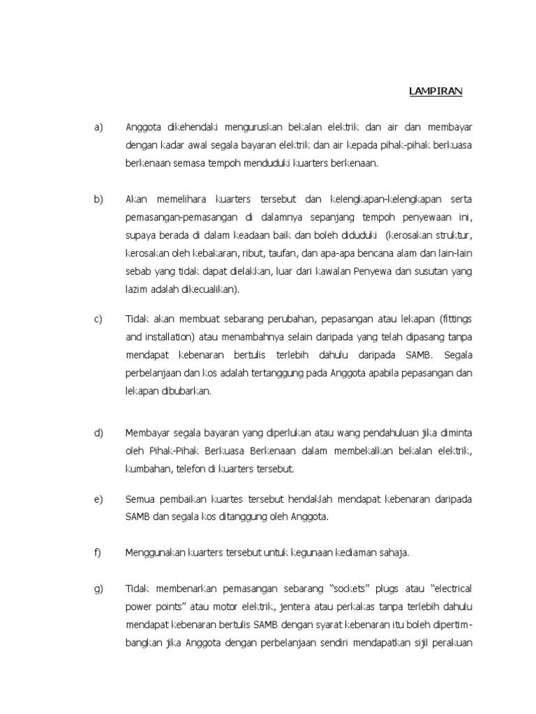 Syarat Menduduki Kuarters Kerajaan | PDF | Hukum | Griya & Taman