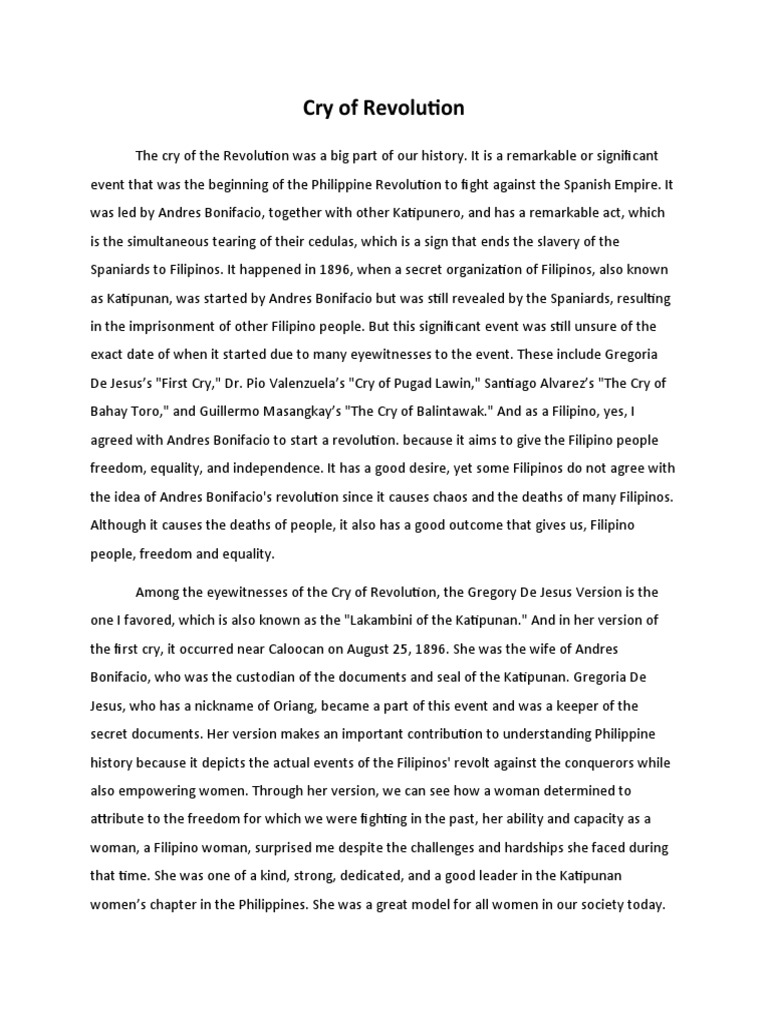 First Cry of Revolution | PDF | Philippines