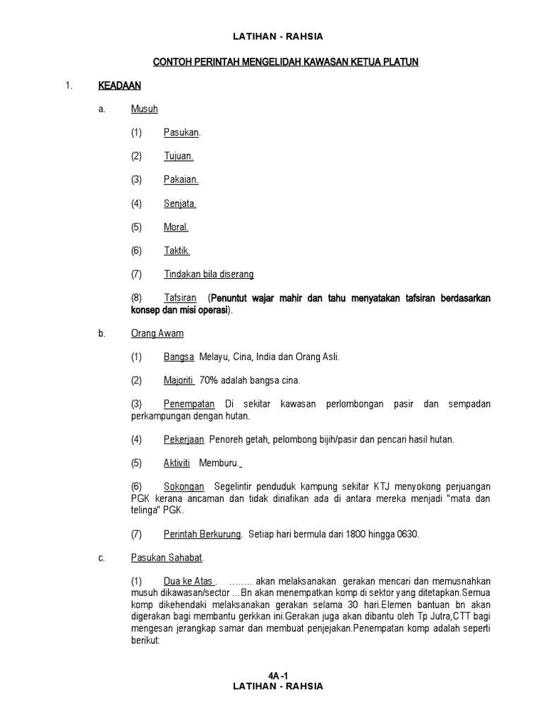 Perintah Mengelidah KWSN PLT | PDF