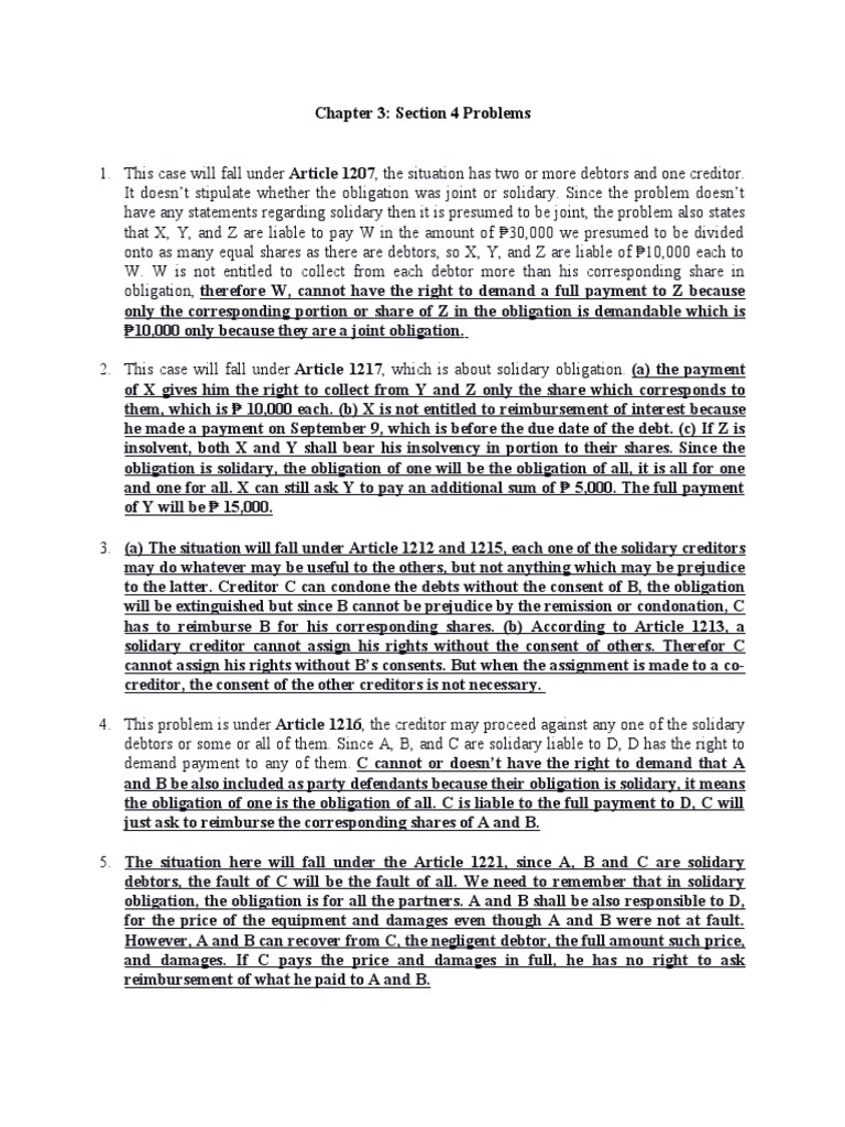 Chapter 3: Section 4 Problems | PDF | Common Law | Civil Law (Legal System)