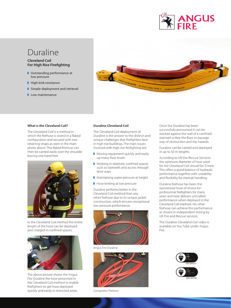 Duraline: Cleveland Coil For High Rise Firefighting | PDF | Firefighter ...