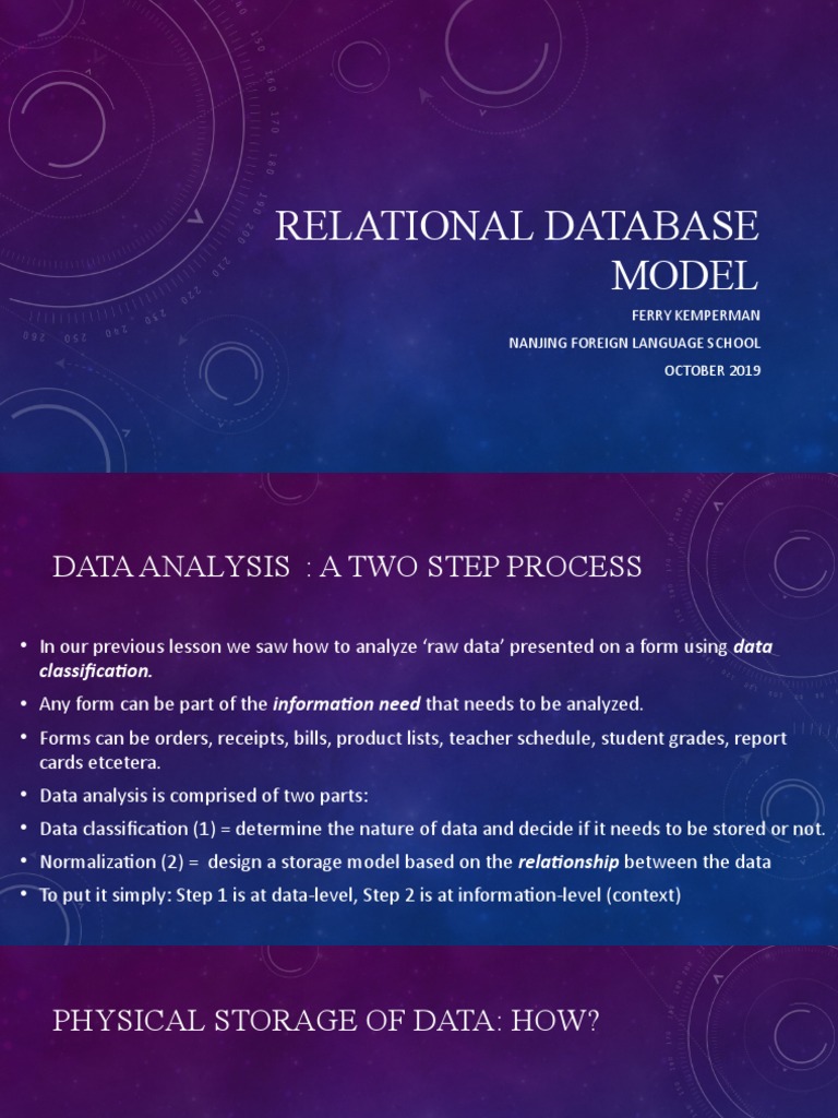 Relational Database Model - Normalisation Part 1 | PDF | Databases ...