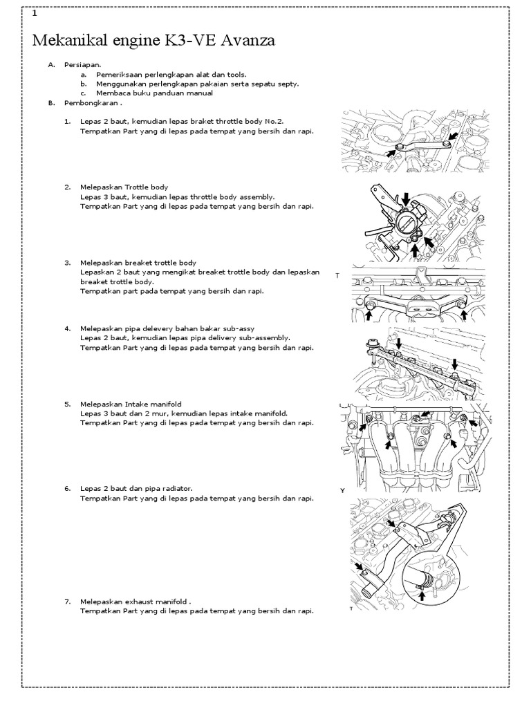 Mekanikal Engine K3-Ve | PDF