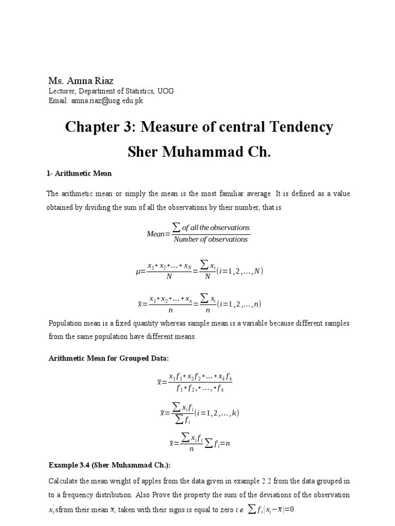 1st Property Proof For Grouped Data | PDF | Mean | Statistical Theory