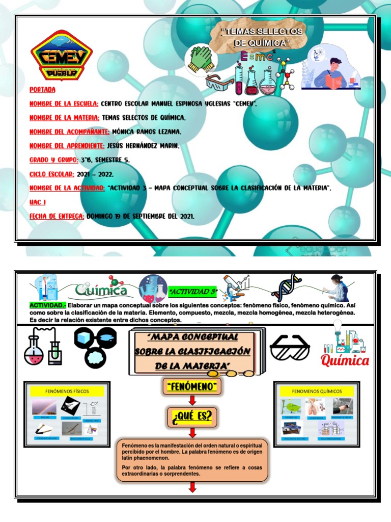 "Actividad 3 - Mapa Conceptual Sobre La Clasificación de La Materia ...