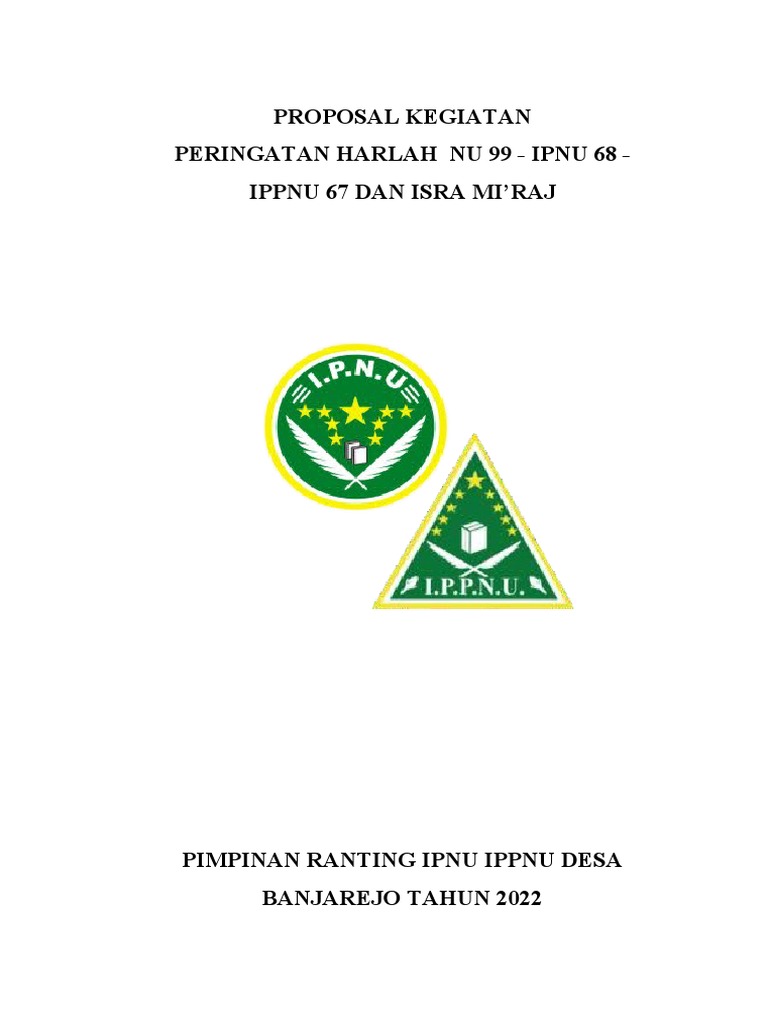 Proposal Kegiatan Harlah Nu Ipnu Ippnu Isra Mi'raj | PDF Proposal Kegiatan Harlah Nu Ipnu Ippnu Isra Mi'raj | PDF