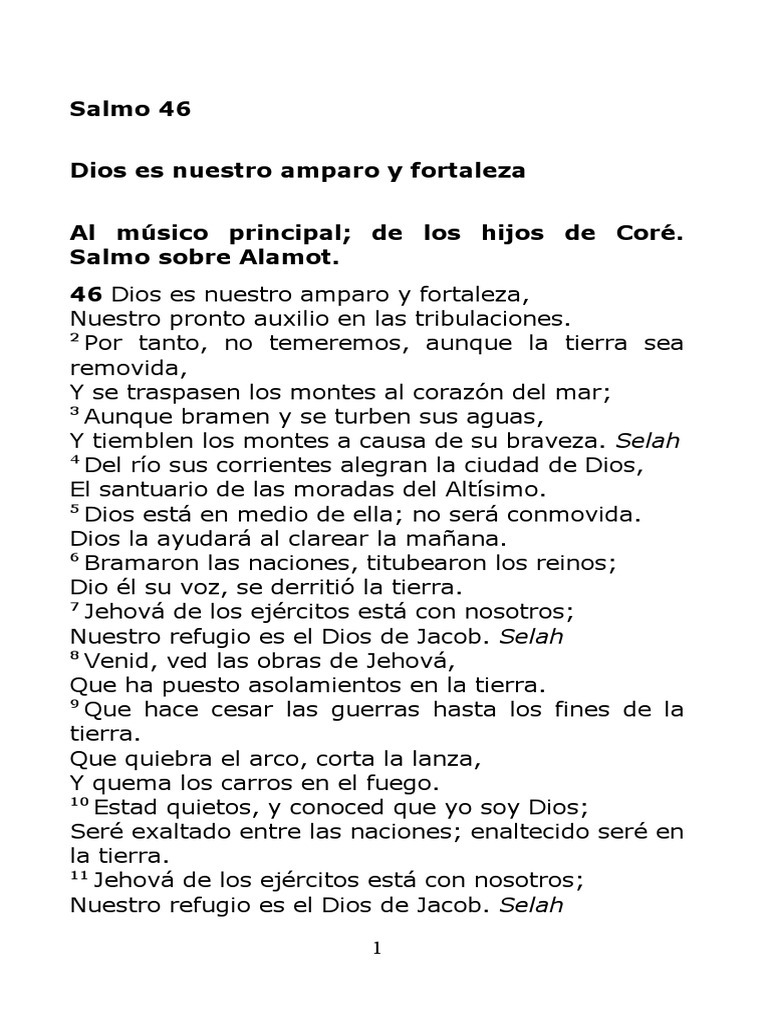 Salmo 46 | PDF | Jacob | Dios