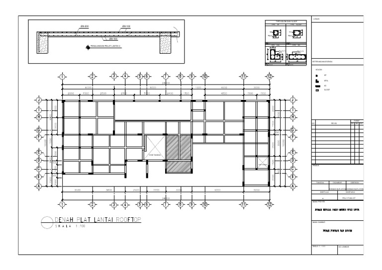 Denah Plat Lantai Rooftop | PDF