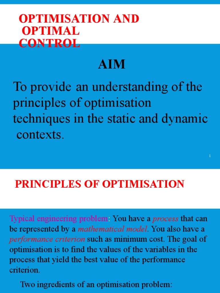 Optimisation and Optimal Control | PDF | Mathematical Optimization ...