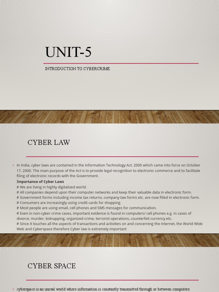 UNIT-5: Introduction To Cybercrime | PDF | Firewall (Computing ...