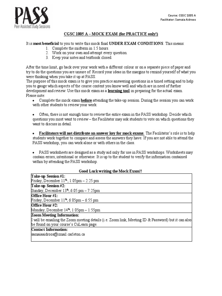 Course: CGSC 1005 A Facilitator: Samaia Aidroos | PDF | Scope (Computer ...