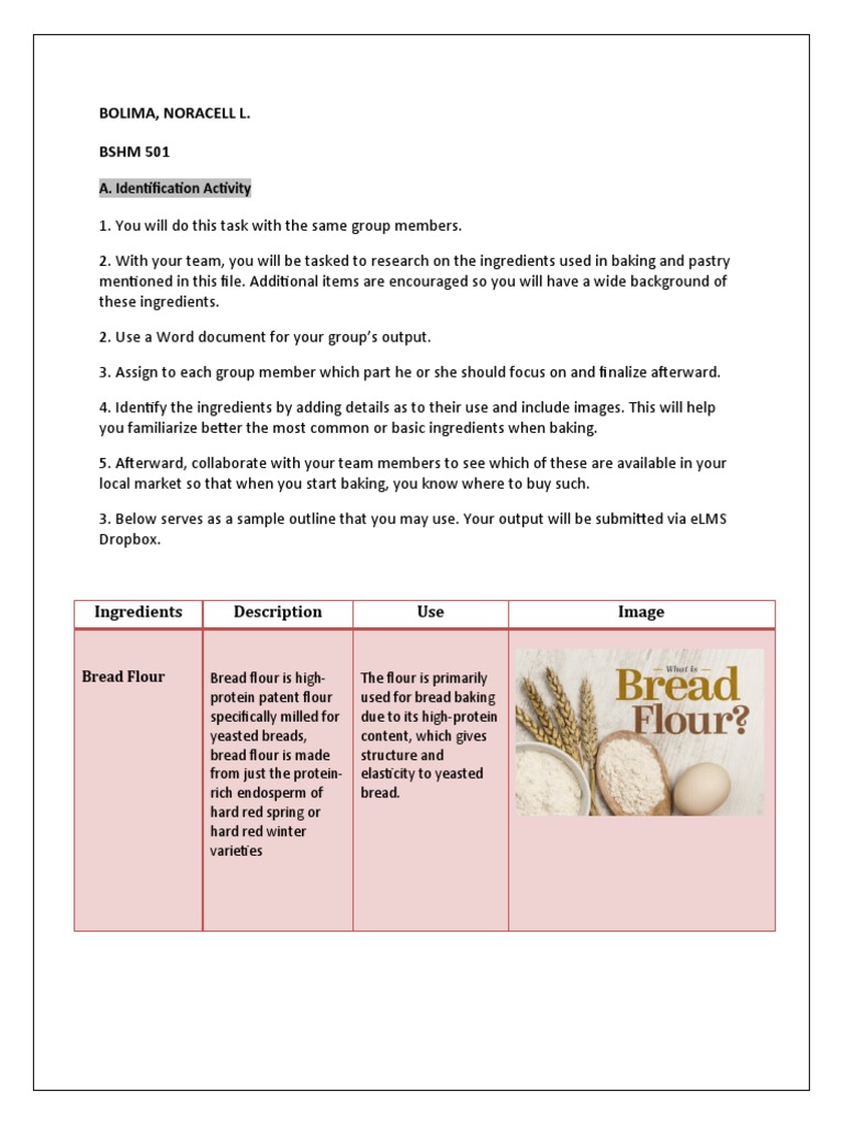02 Lab Exercise 1 - Patry Arts and Bakery Management | PDF | Sucrose ...