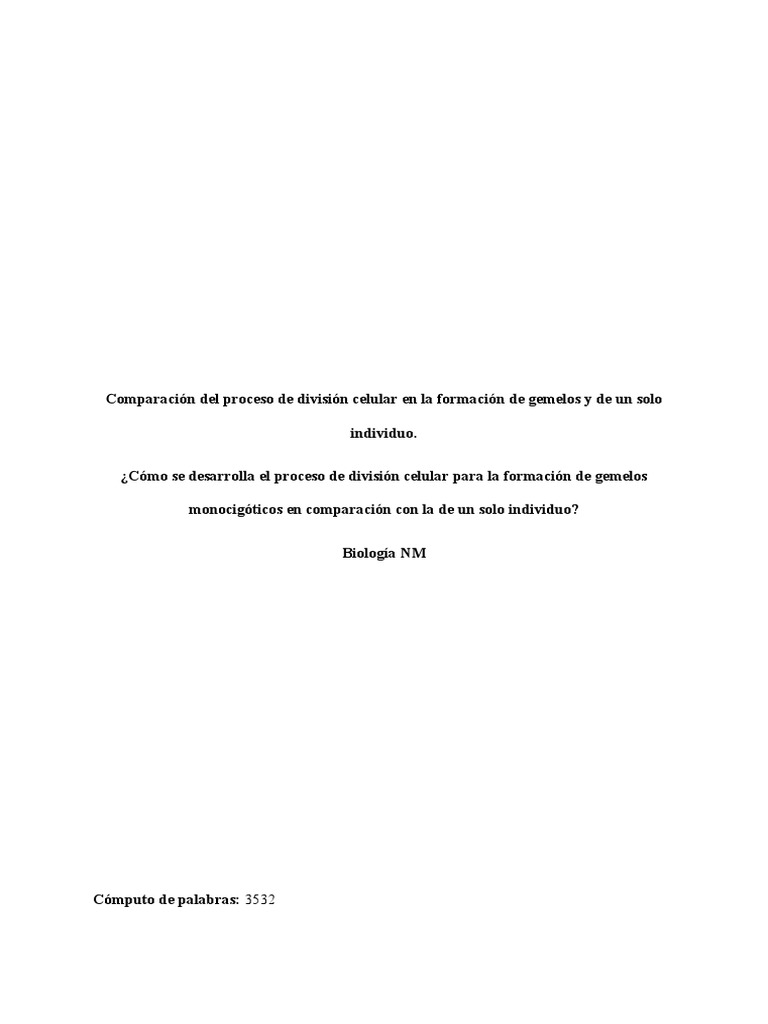 Monografía - Nole M. | PDF | Gemelo | Implantación (embrión humano)